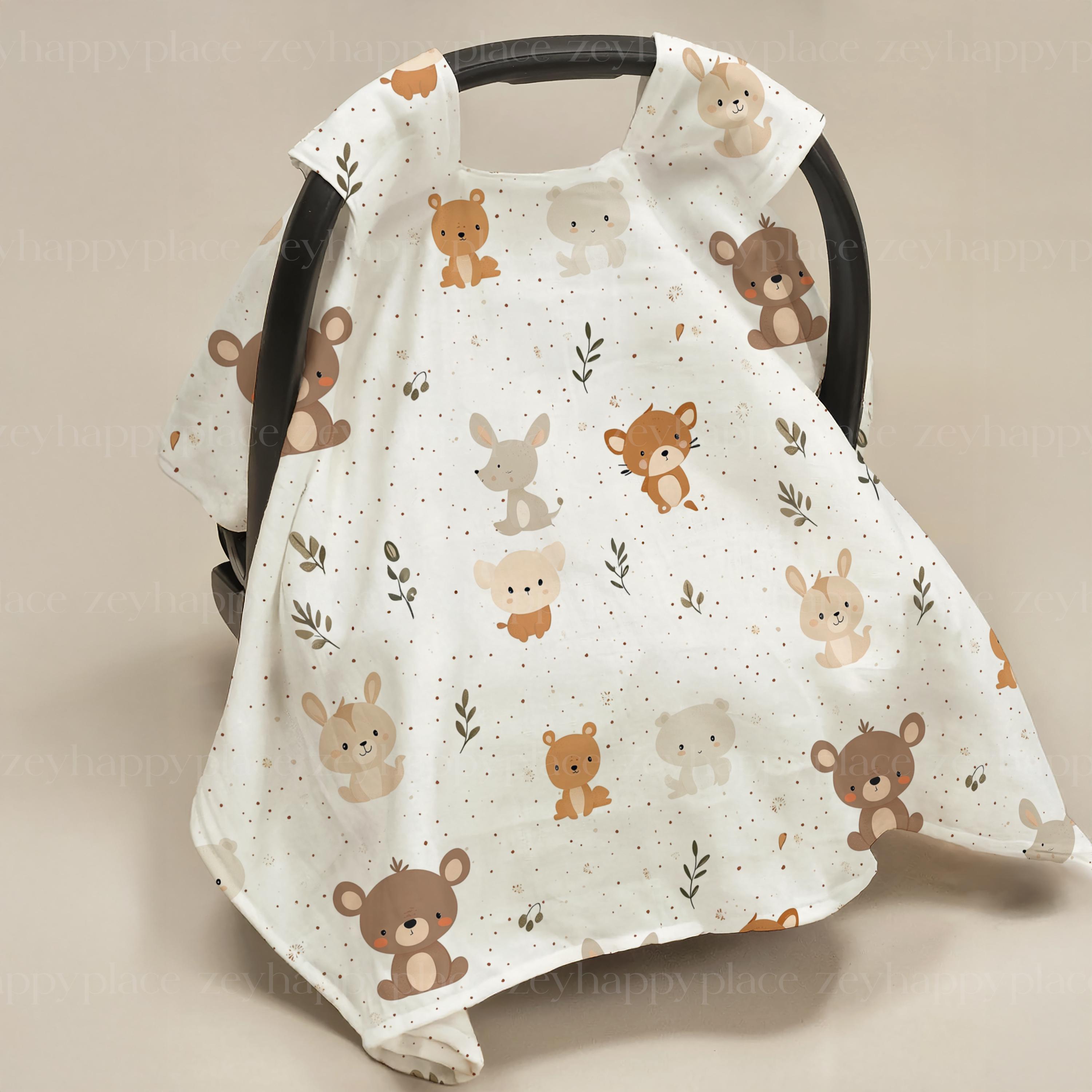 Stroller Cover Mockup Carseat Nursing Cover Wrap Mockup Baby Car Seat ...