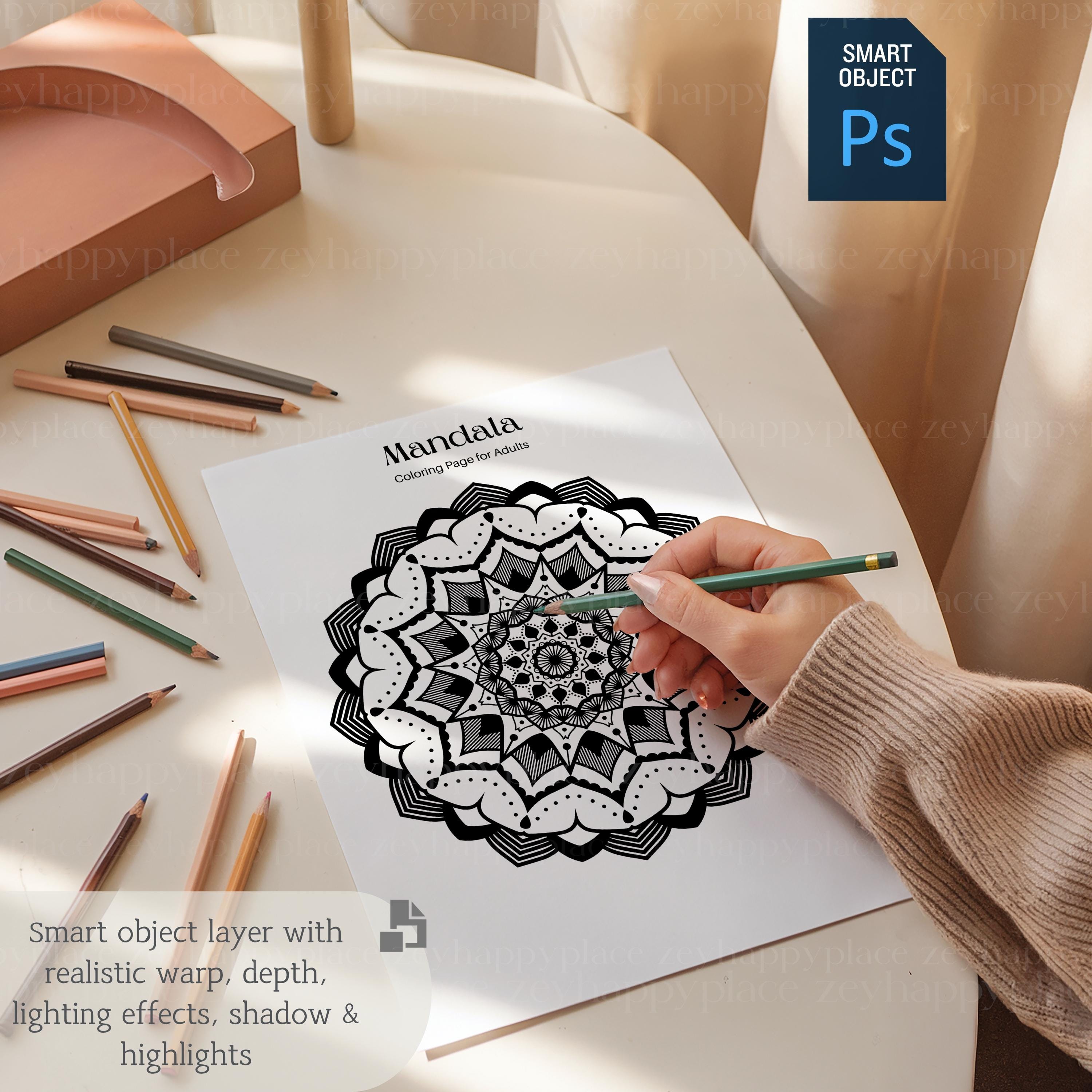 Adult Coloring Page Mockup 8.5 X 11" Adulte Coloring Pages Mockup ...