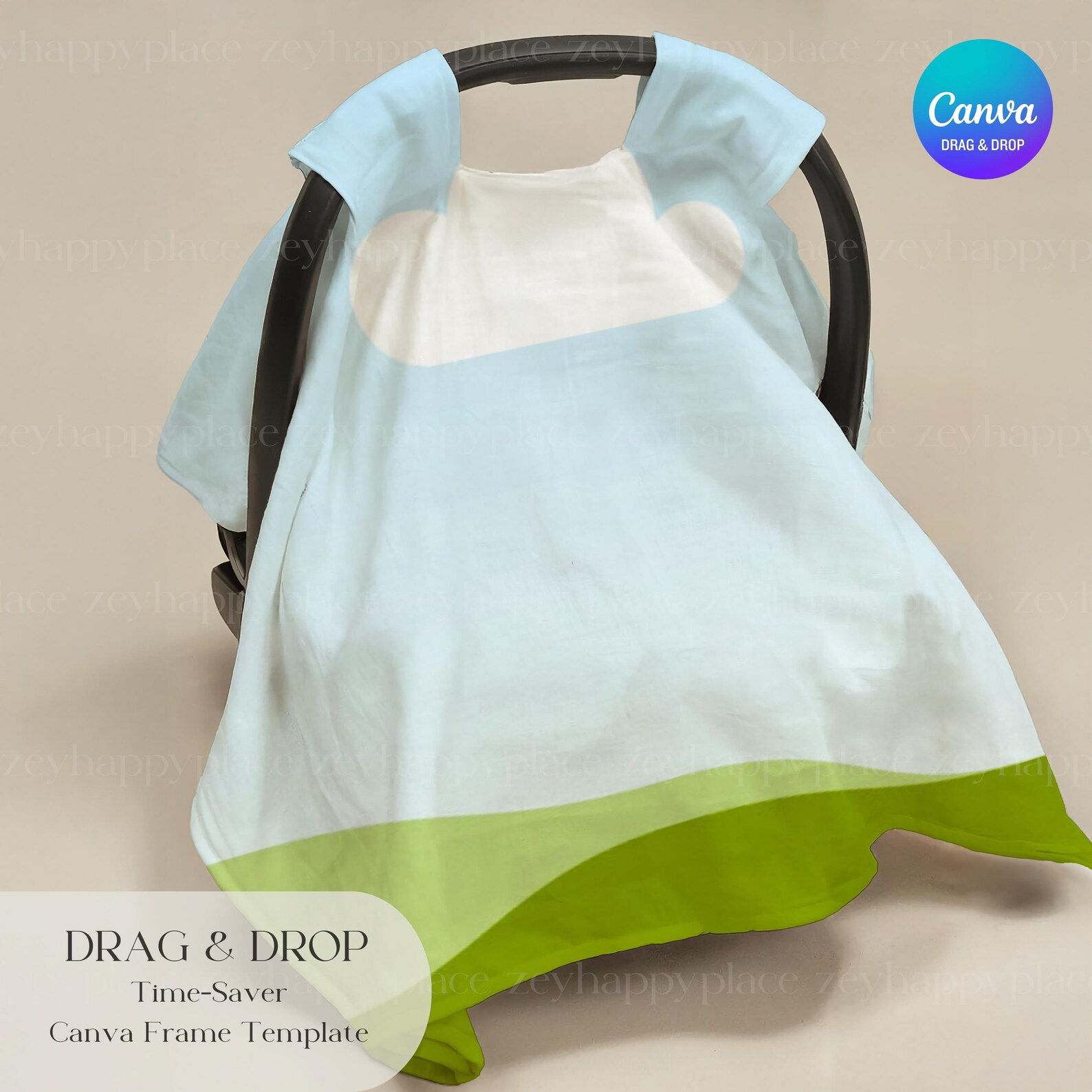 Stroller Cover Mockup Carseat Nursing Cover Wrap Mockup Baby Car Seat ...