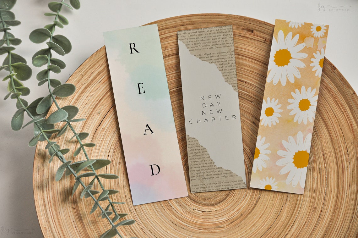 Mockup 3 Bookmarks, Bookmark Mockup, 2x6" Photo Booth Mockup, Blank ...