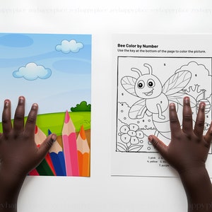 Double Coloring Page Mockup, 5x7" Coloring Pages Mockup, Canva Activity ...