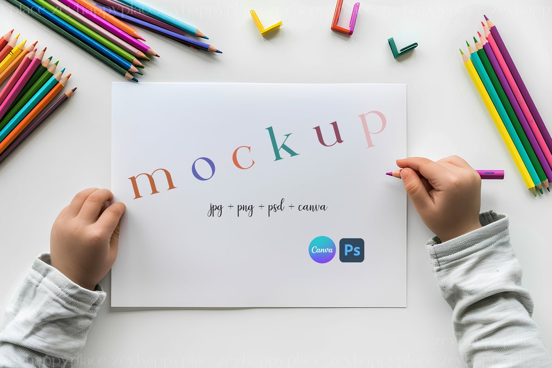 Coloring Page Mockup, 11 X 8.5" Coloring Pages Mockup, Canva Activity ...