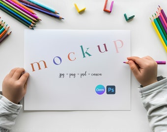 Coloring Page Mockup, 8.5 X 11" Coloring Pages Mockup, Activity Book ...