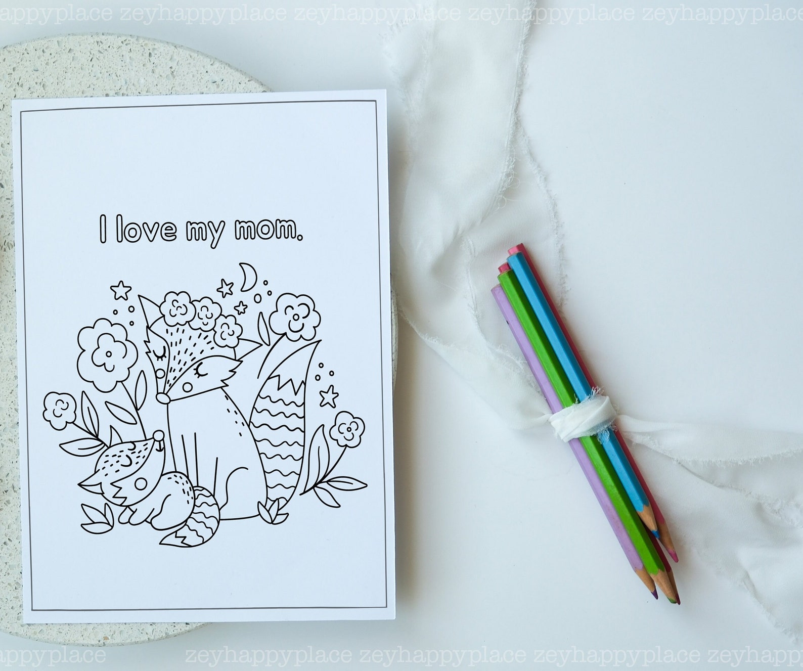Coloring Page Mockup, 8.5 X 11" Coloring Pages Mockup, Activity Book ...