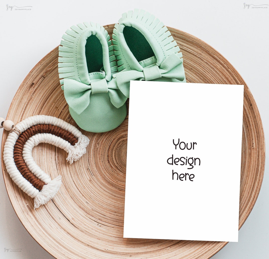 5x7 Mockup, Baby Shower Mockup, Baby Shower Invitation Mockup, Baby ...