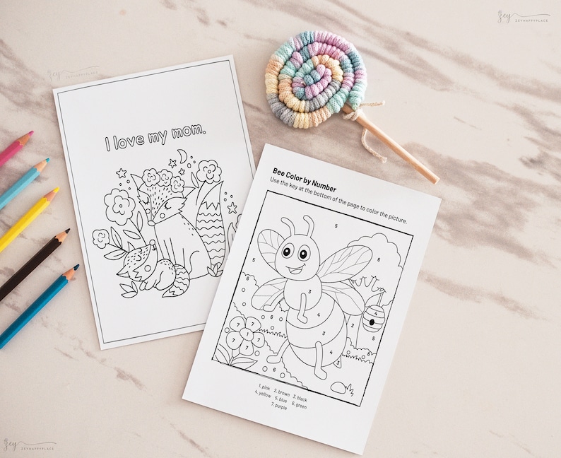Coloring Page Mockup, 8.5 X 11" Coloring Pages Mockup, Activity Book ...