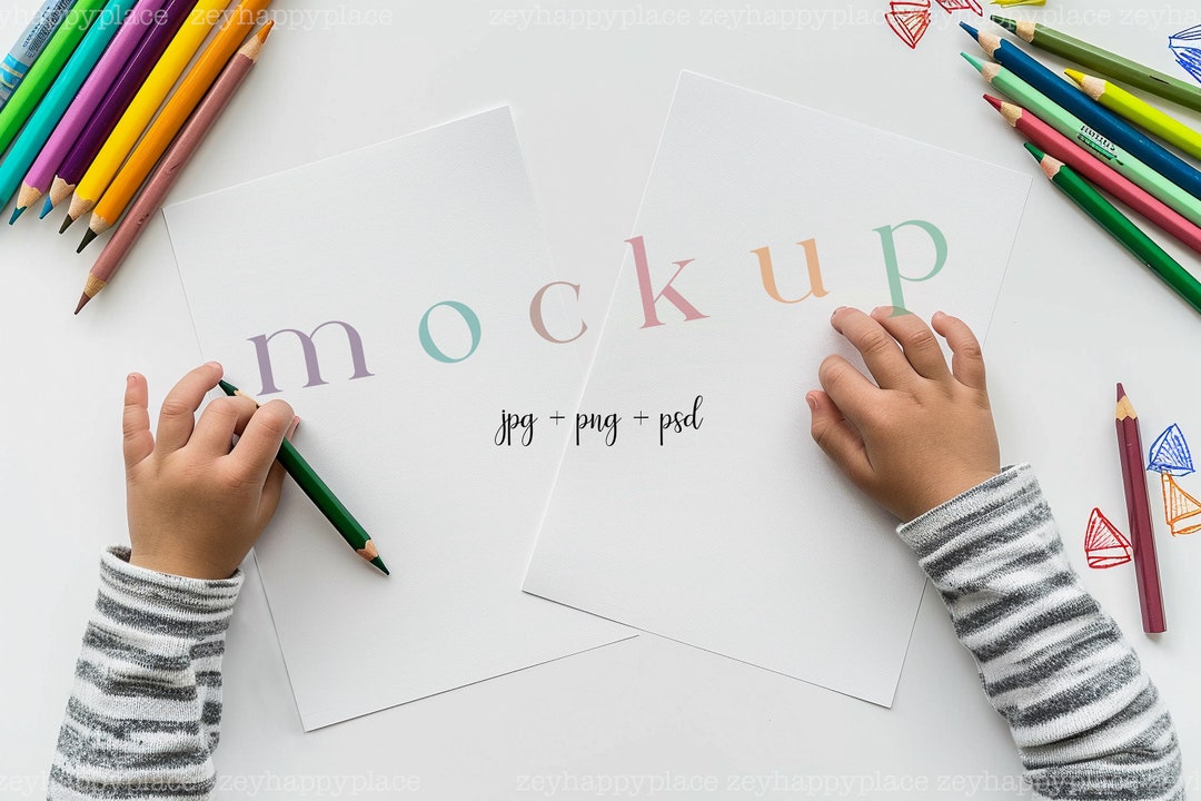 Coloring Page Mockup, 8.5 X 11" Coloring Pages Mockup, Activity Book ...