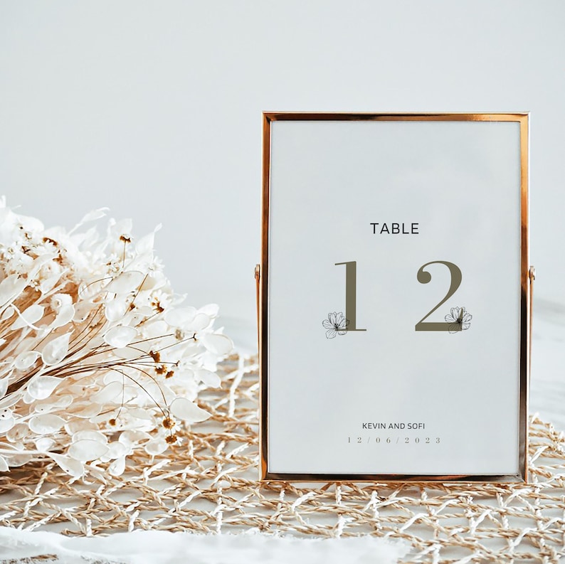 Gold Frame Mockup Table Number Mockup Wedding Stationery - Etsy