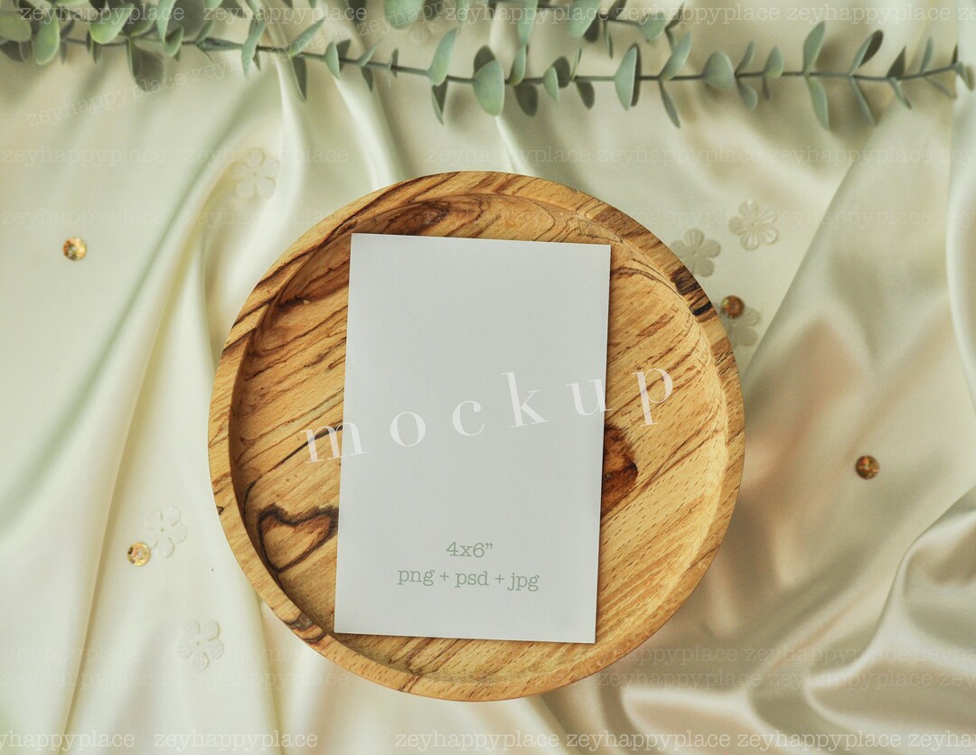 RSVP Mockup, 4x6 Neutral Card Mockup, Boho Wedding Card Mockup, Reply ...