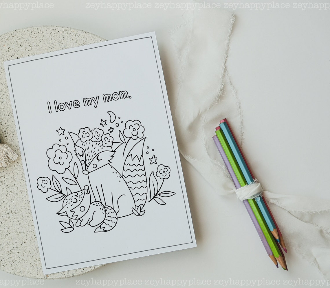Coloring Page Mockup 8.5 X 11 Coloring Pages Mockup - Etsy