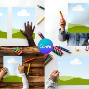 Coloring Page Mockup Bundle Canva Template, KDP Mockup, Color Page ...