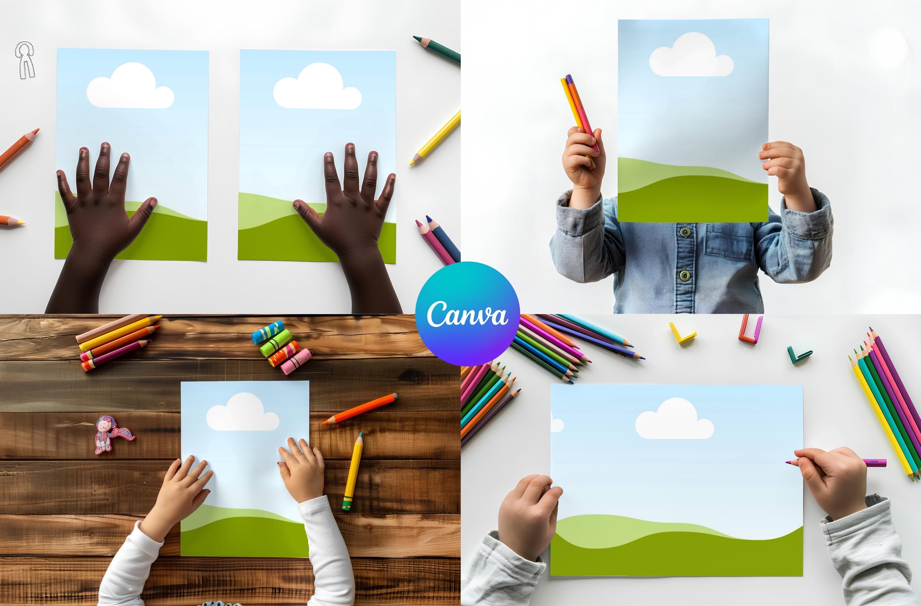 Coloring Page Mockup Bundle Canva Template, KDP Mockup, Color Page ...