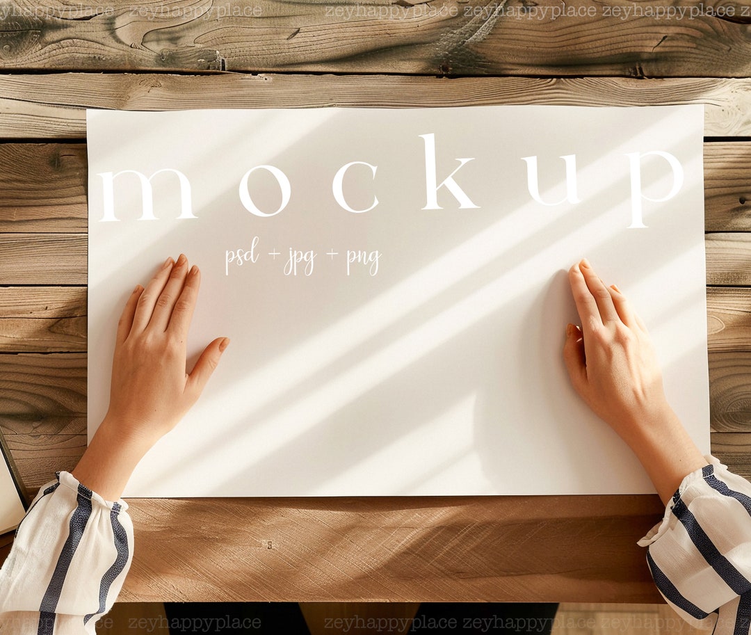 Poster Mockup, Artwork Mockup, Poster Mockup With Person, DIN A ISO ...