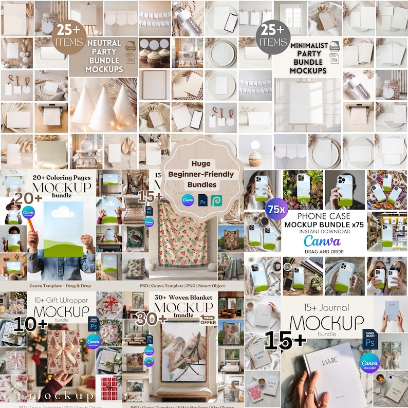 1000+ Whole Shop Mockup Bundle | Entire Shop Canva & Photoshop ...