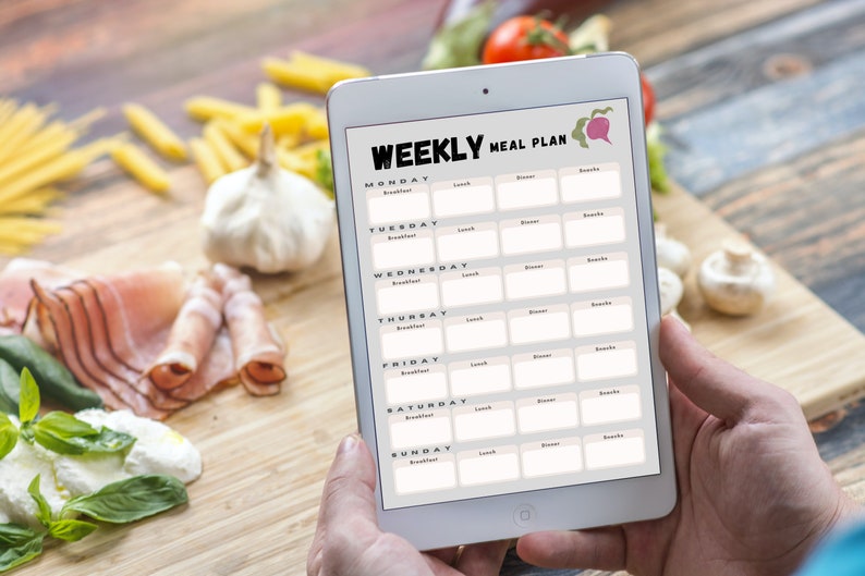 Printable Weekly Meal Plan, Digital Download, Meal Plan, Planner Insert ...