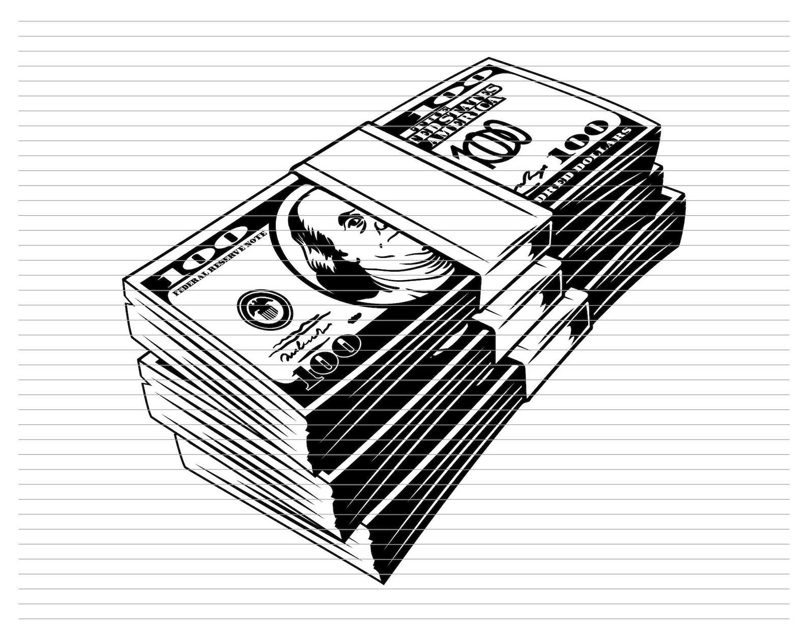 MONEY STACK SVG, Dollars Bunch, Money Svg, Money Clipart, Cash Svg ...