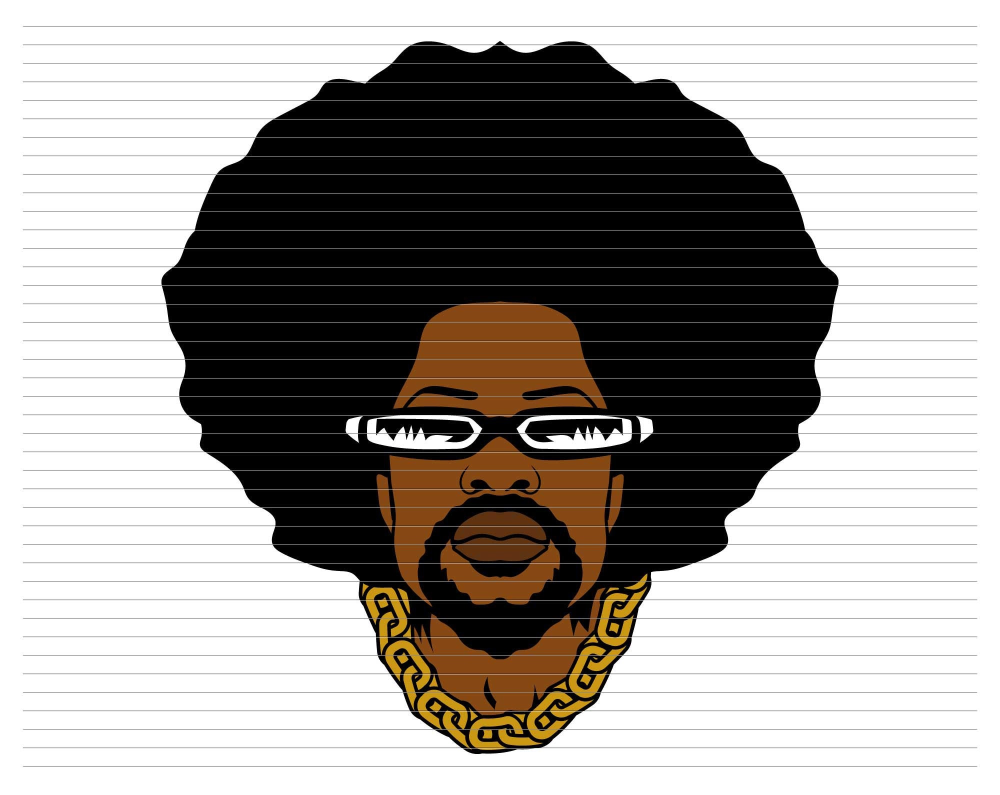 Afroman Svg Afro Man Afro American Black Man Afro Boy - Etsy