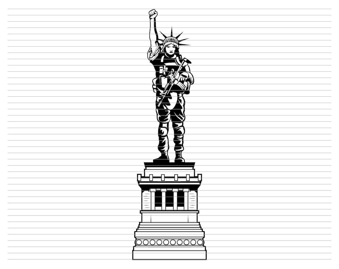 STATUE OF LIBERTY Gun Svg Flag Usa America Patriot Freedom - Etsy