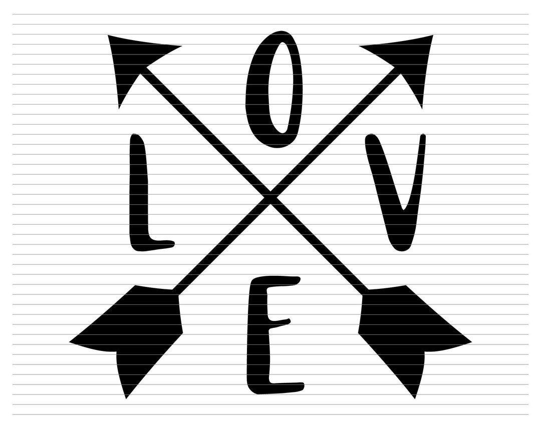 CROSSED ARROW LOVE Svg Tribal Arrow Clipart Indian Native American ...