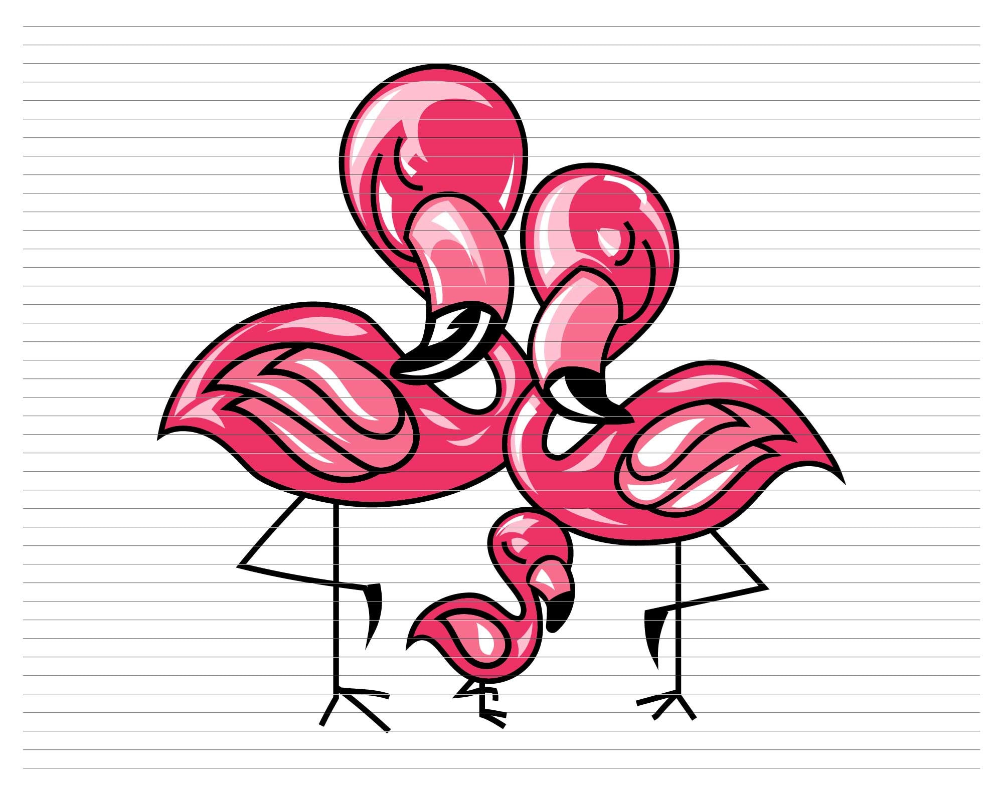 FLAMINGO Family SVG Baby Flamingo Flamingo Mom Dad - Etsy