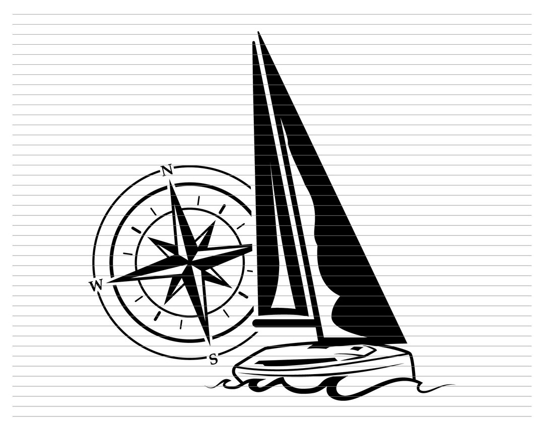SAILING COMPASS SVG, Nautical Compass, Travel Compass, Compass, Sea ...