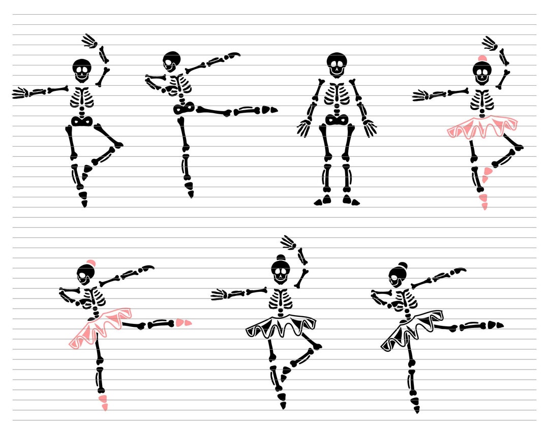 DANCING SKELETON BUNDLE, Dancing Skeleton Svg, Dancing Skeleton Clipart ...