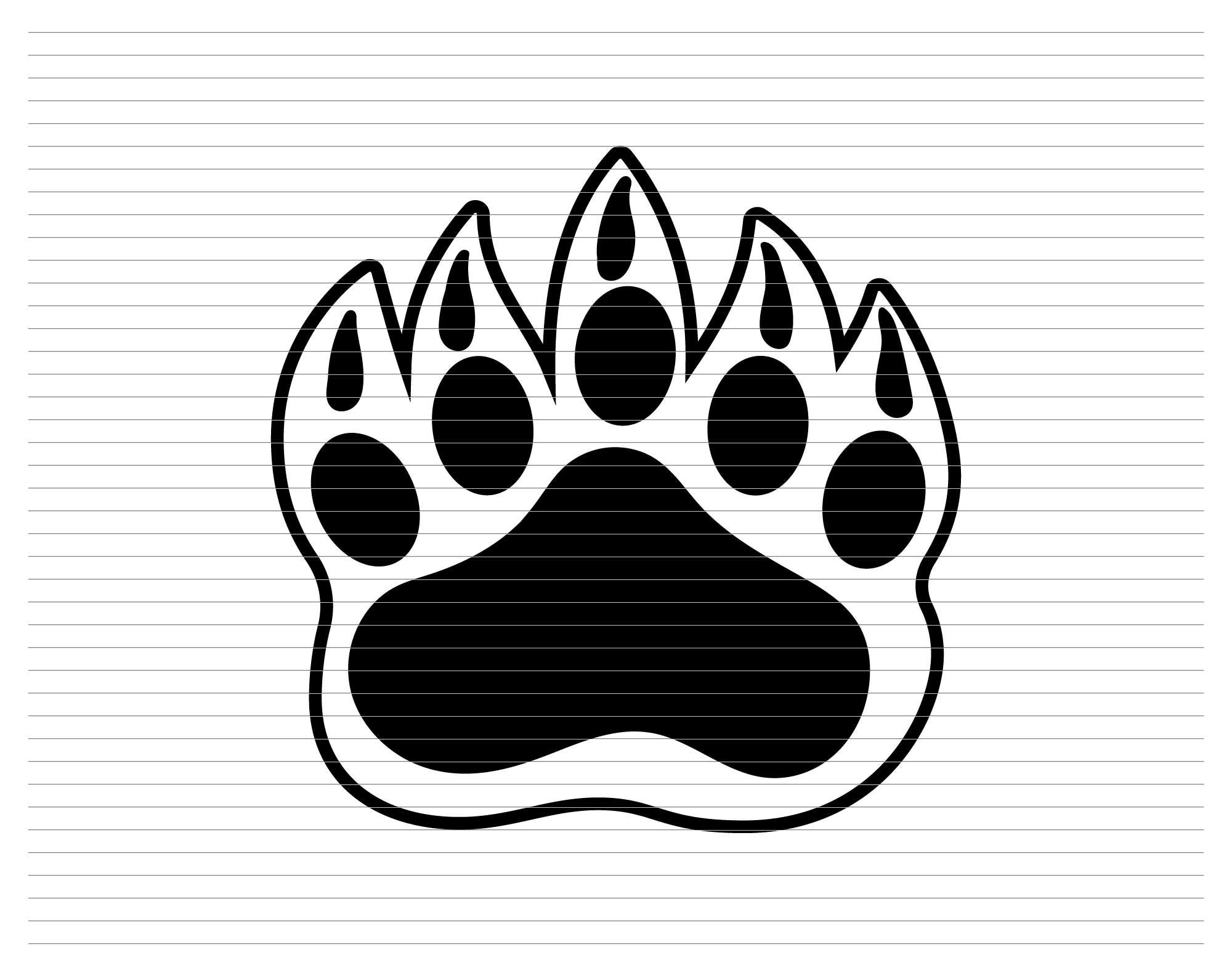 PAW PRINT BEAR Svg Bear Foot Print Bear Paw Bear Paw Print - Etsy
