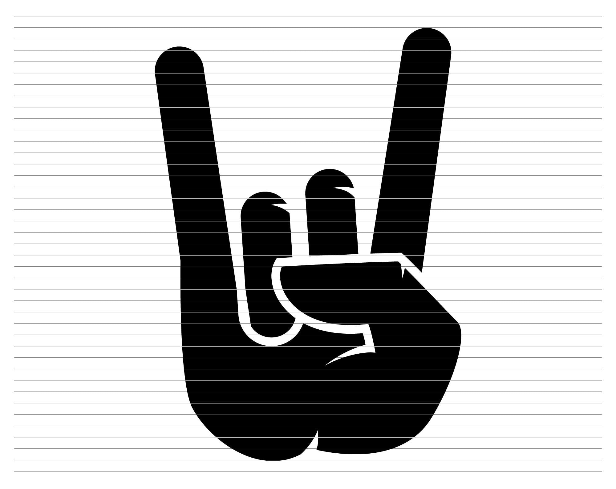 ROCKIN SVG, Sign of the Horns, Heavy Metal Svg, Hand Horns Svg, Rock on ...