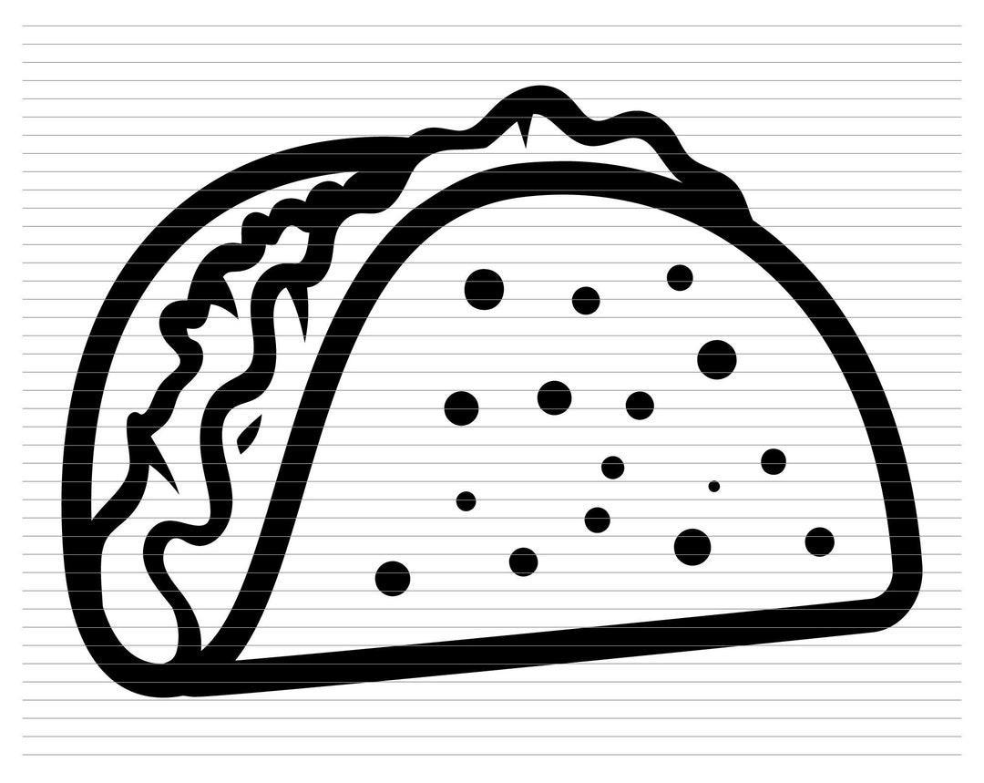 TACO SVG, Taco Tuesday Svg, Cinco De Mayo Svg, Mexican Food Tortilla Svg, Svg, Cut File, Design ...