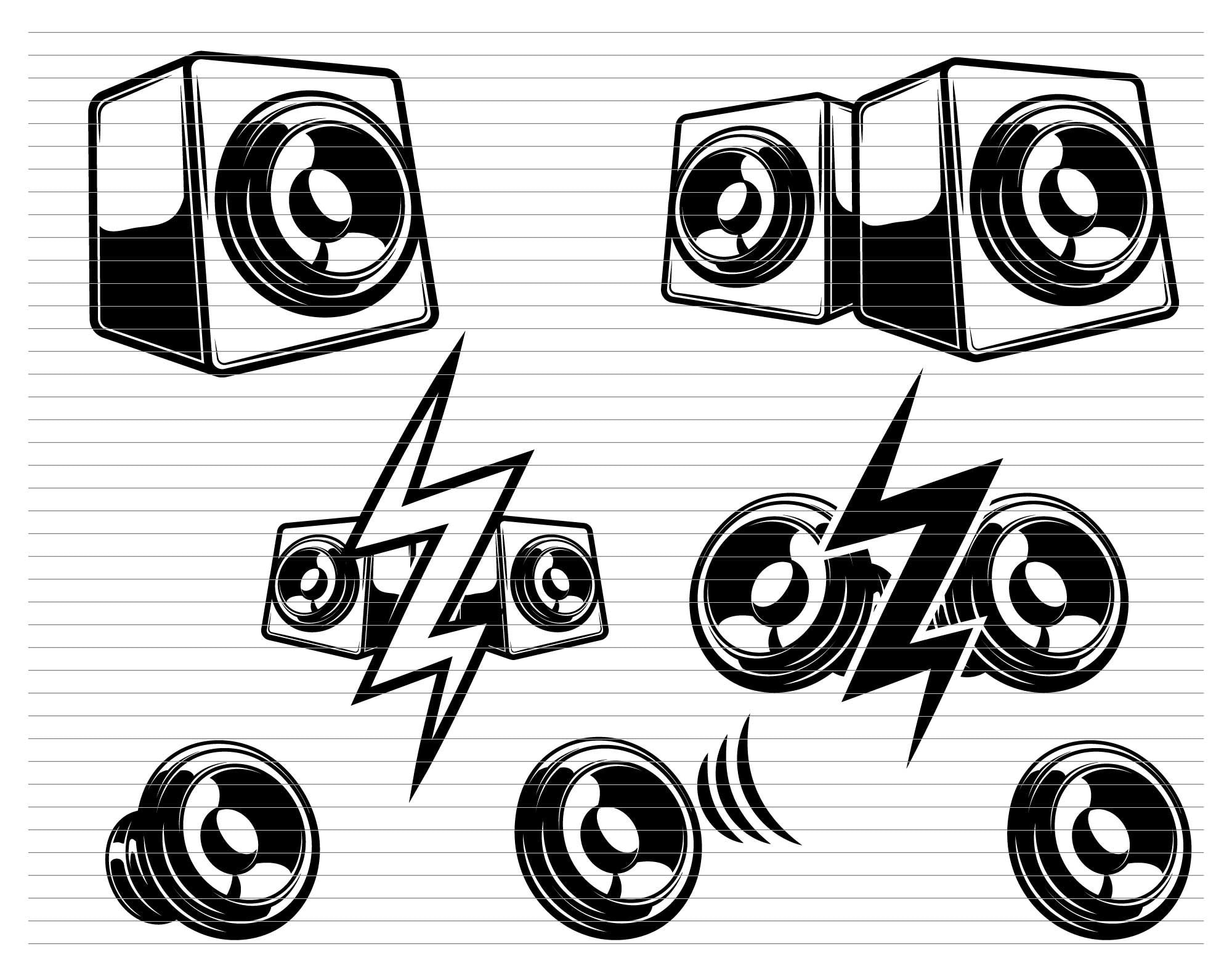 SPEAKER BUNDLE SVG Audio Speaker Audio Speaker Clipart Sound Speaker ...