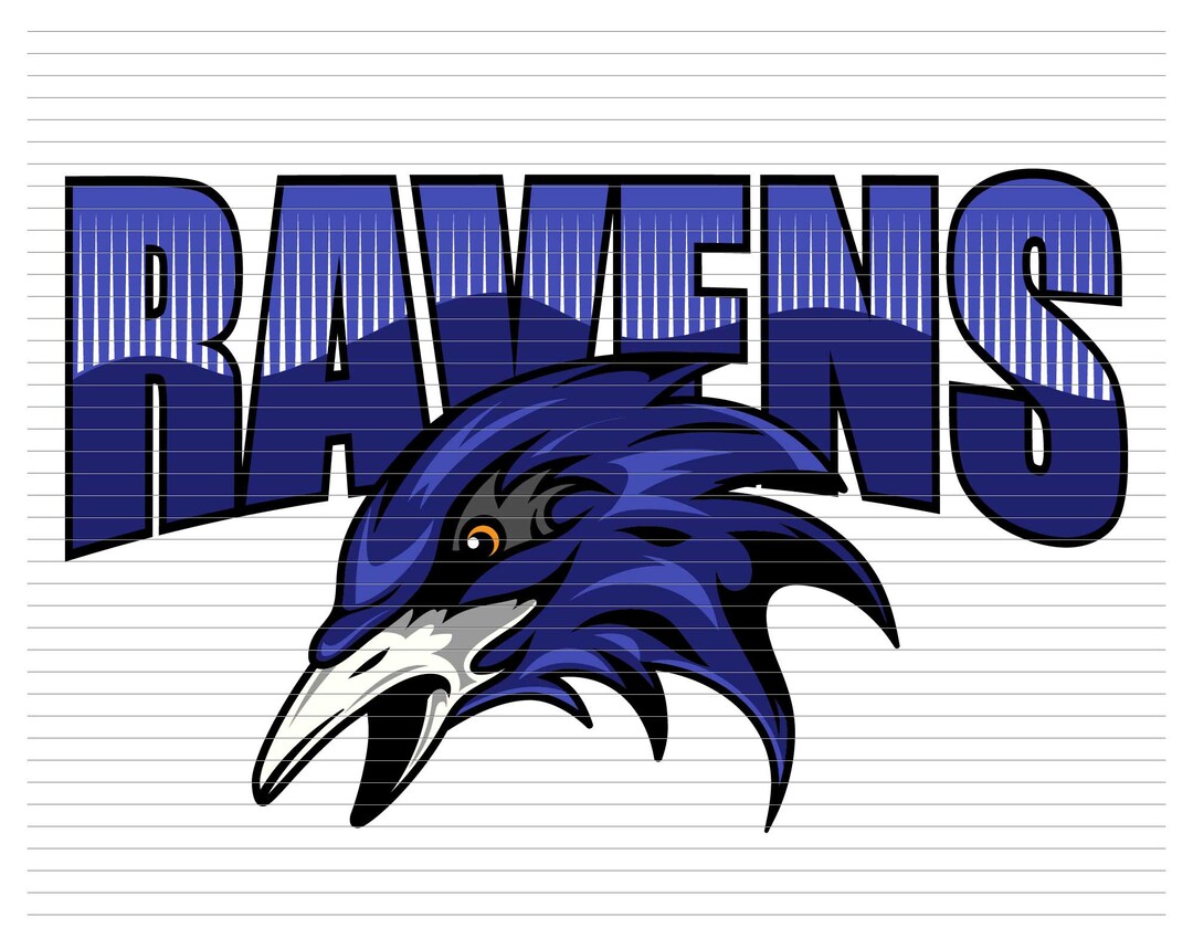 RAVEN BIRD MASCOT, Raven Head School Team Mascot Face Raven Sport Face ...