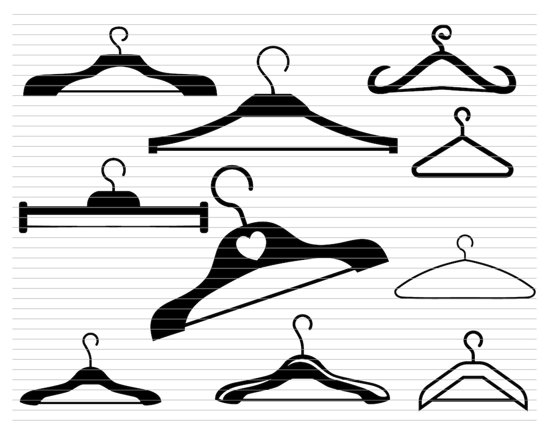 Hangers Svg Bundle, Hanger Svg, Hanger Clipart, Dress Shop, Dress ...
