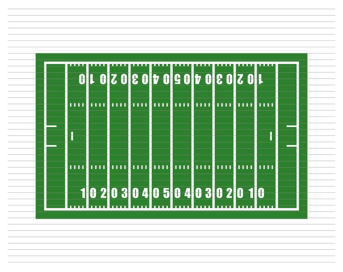 FOOTBALL FIELD SVG Yard Line Football Game Football Clipart Ball Field ...