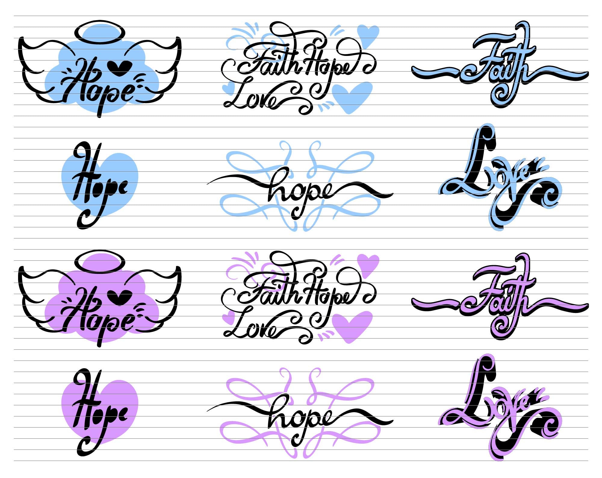 Hope Bundle Svg, Motivational Svg Hope Svg Hope, Quotes, Quotes Svg ...