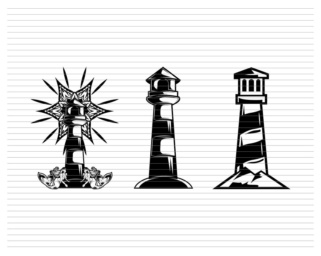 LIGHTHOUSE SVG BUNDLE, Lighthouse Clipart, Lighthouse Svg, Lighthouse ...