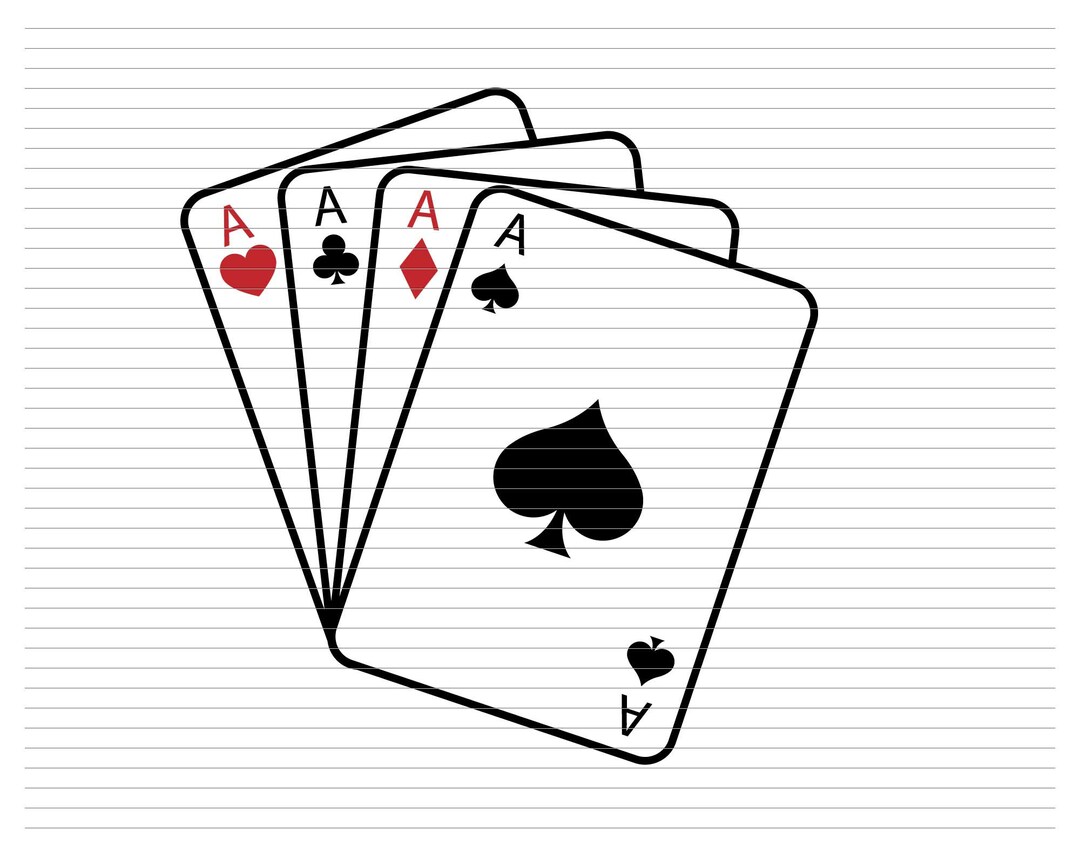PLAYING CARDS SVG, Poker Game, Poker Star, Poker Ace, Poker Svg, Poker ...