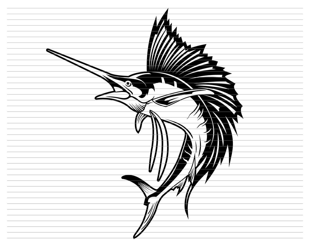 Sailfish Svg, Sailfish Clipart, Sailfish Png, Fish Svg, Fishing Svg ...