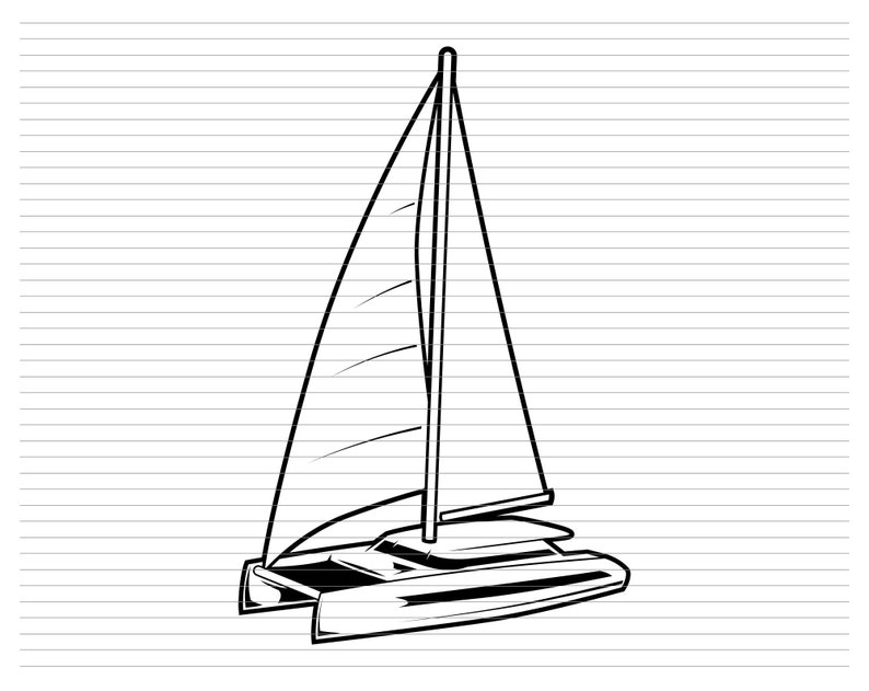 Catamaran Svg Catamaran Clipart Catamaran Sailing Sailing Svg - Etsy
