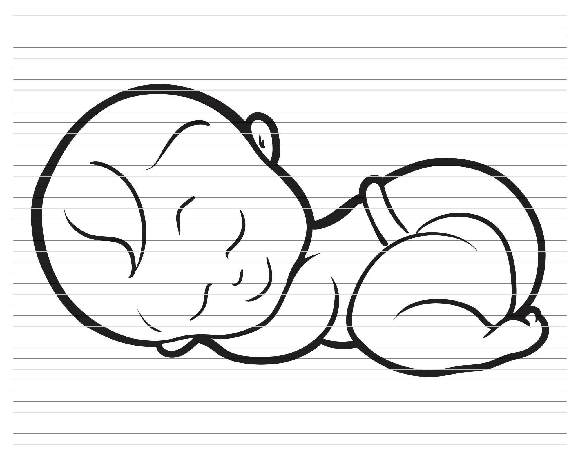 SLEEPING BABY Svg Baby Silhouette Babygirl Babyboy Kid Newborn Cutebaby ...