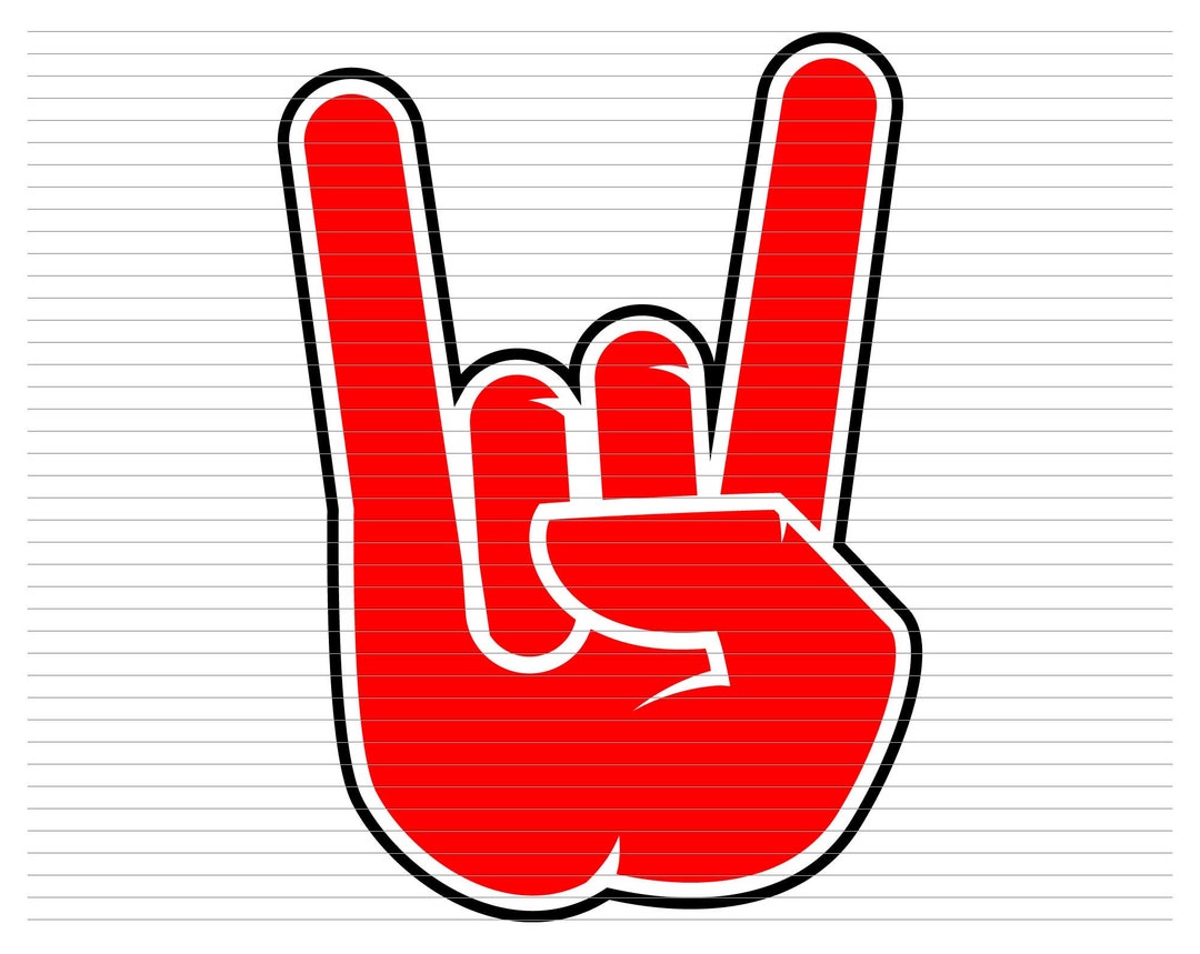 ROCKIN SVG, Sign of the Horns, Heavy Metal Svg, Hand Horns Svg, Rock on ...