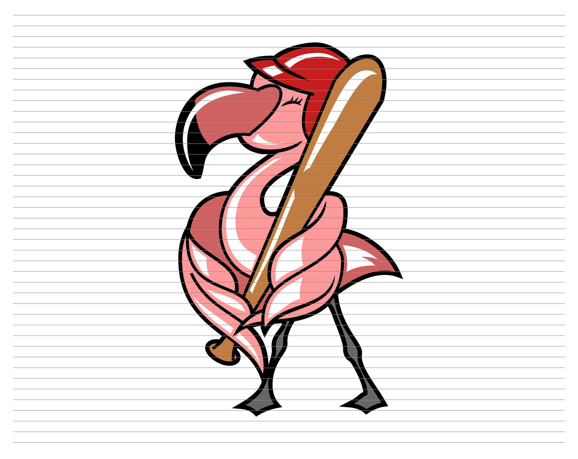 FLAMINGO SOFTBALL SVG Flamingo Svg Softball Svg Softball Squad Sport ...