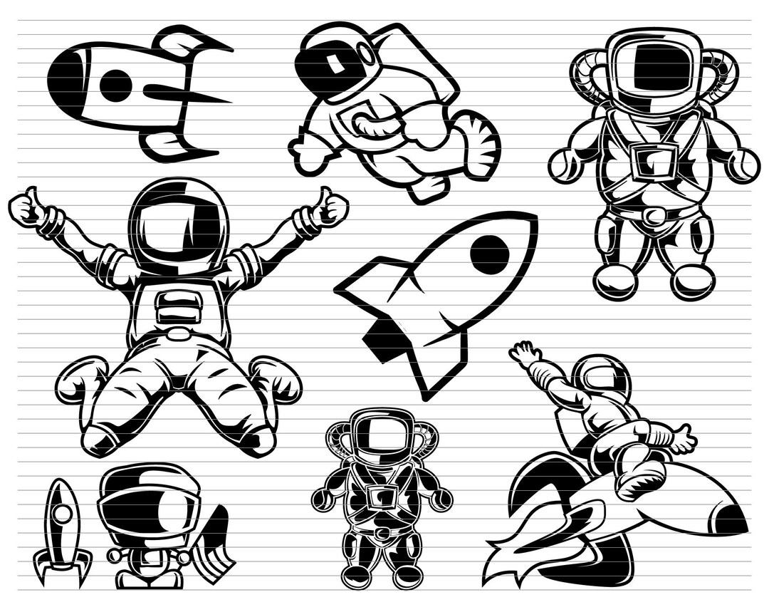 Astronaut Svg Astronaut Clipart Space Astronaut Space Shuttle Cute ...