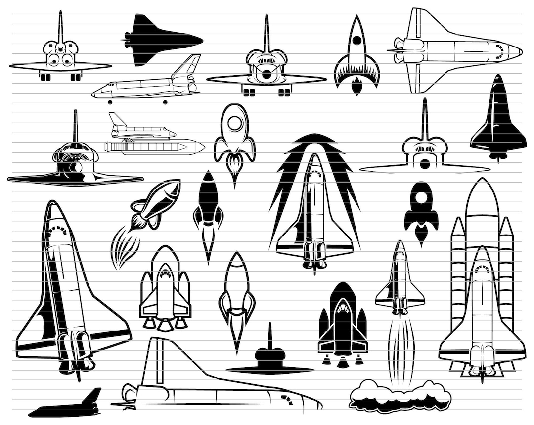 SHUTTLE BUNDLE SVG, Shuttle Clipart, Space Ship, Space Shuttle Svg ...