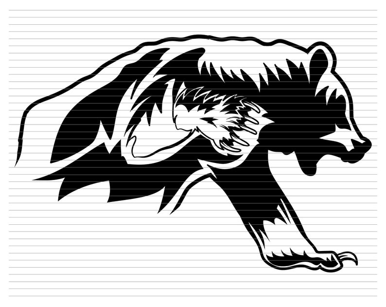 GRIZZLY BEAR SVG, Grizzly Svg, Bear Svg, Grizzly Clipart, Grizzly ...