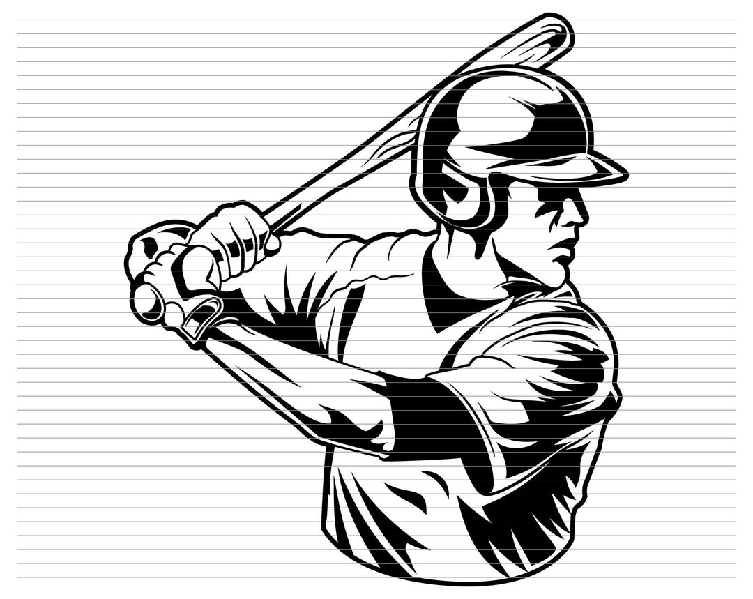 BASEBALL PLAYER SVG, Baseball Svg, Baseball Clipart, Field Game, Game ...