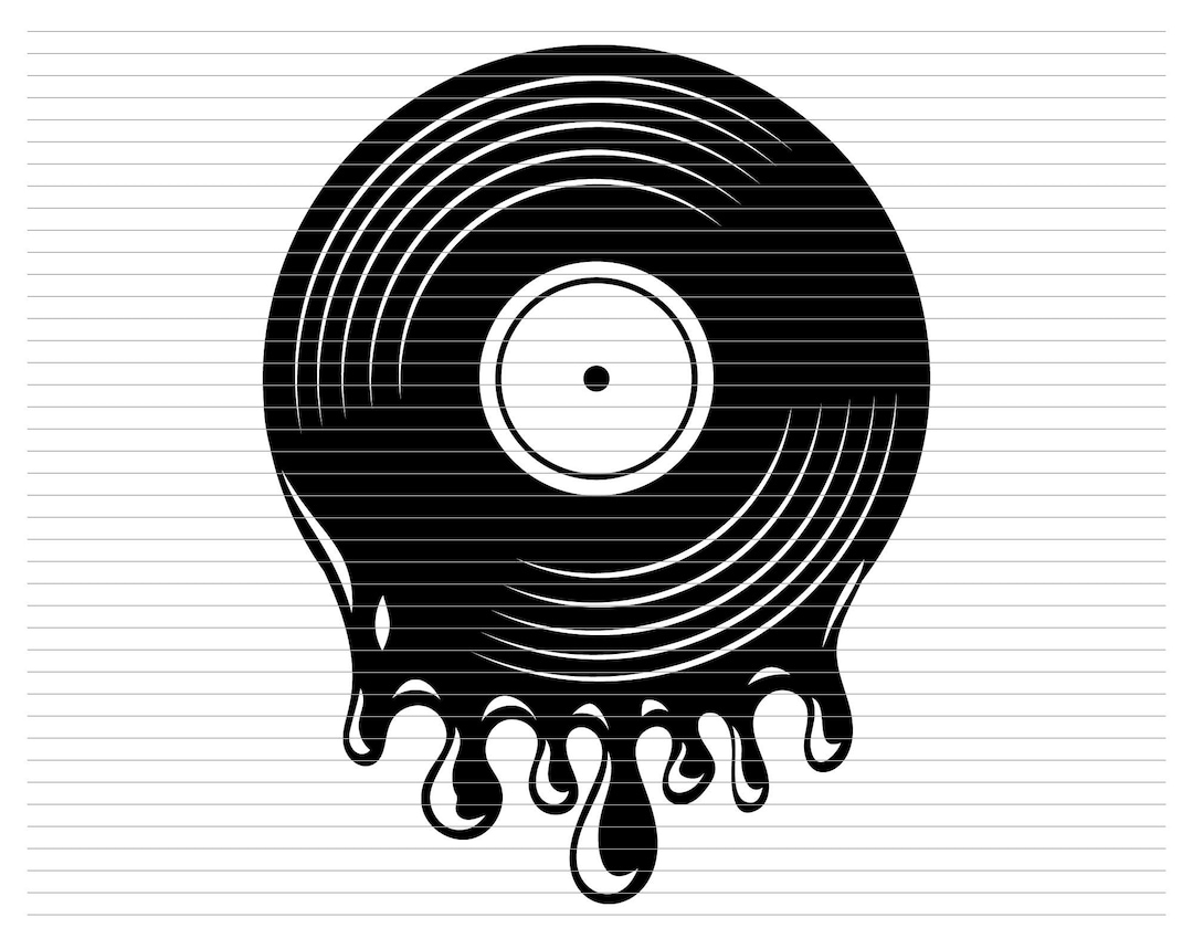 Dripping Vinyl Record Svg Vinyl Record Music Disc Music Listen ...