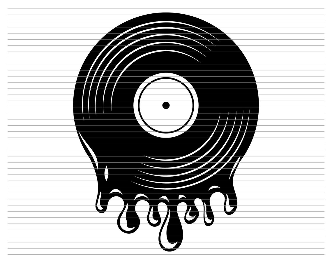 Dripping Vinyl Record Svg Vinyl Record Music Disc Music Listen ...