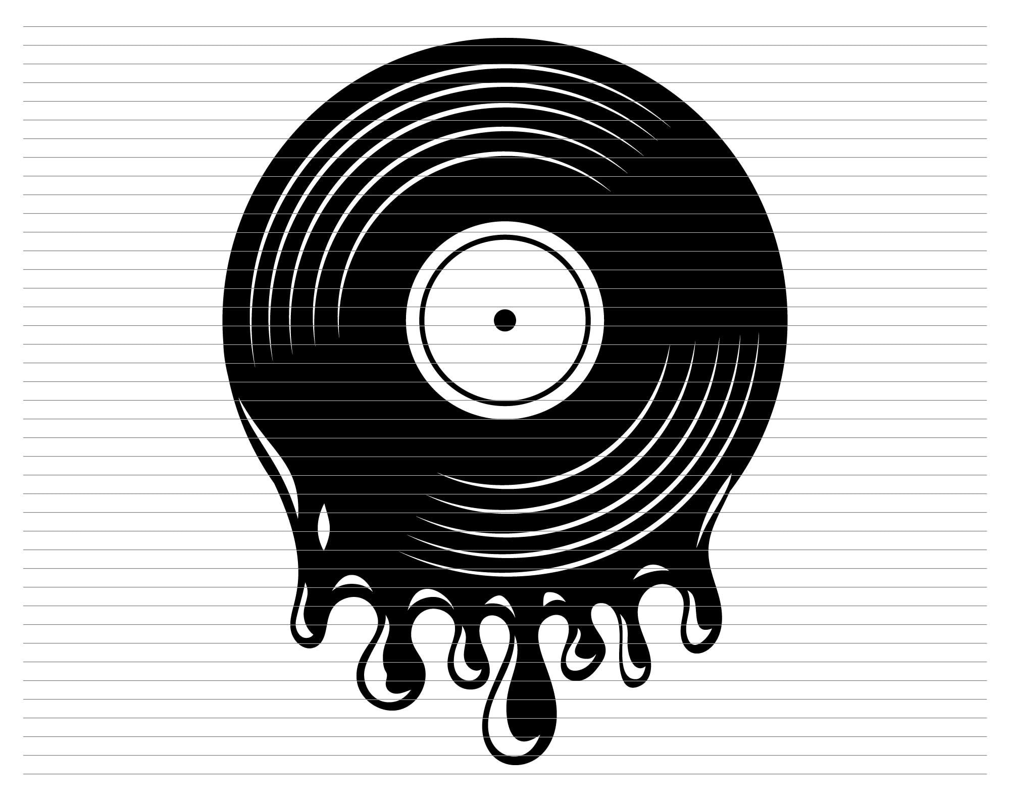 Record Clipart Black And White