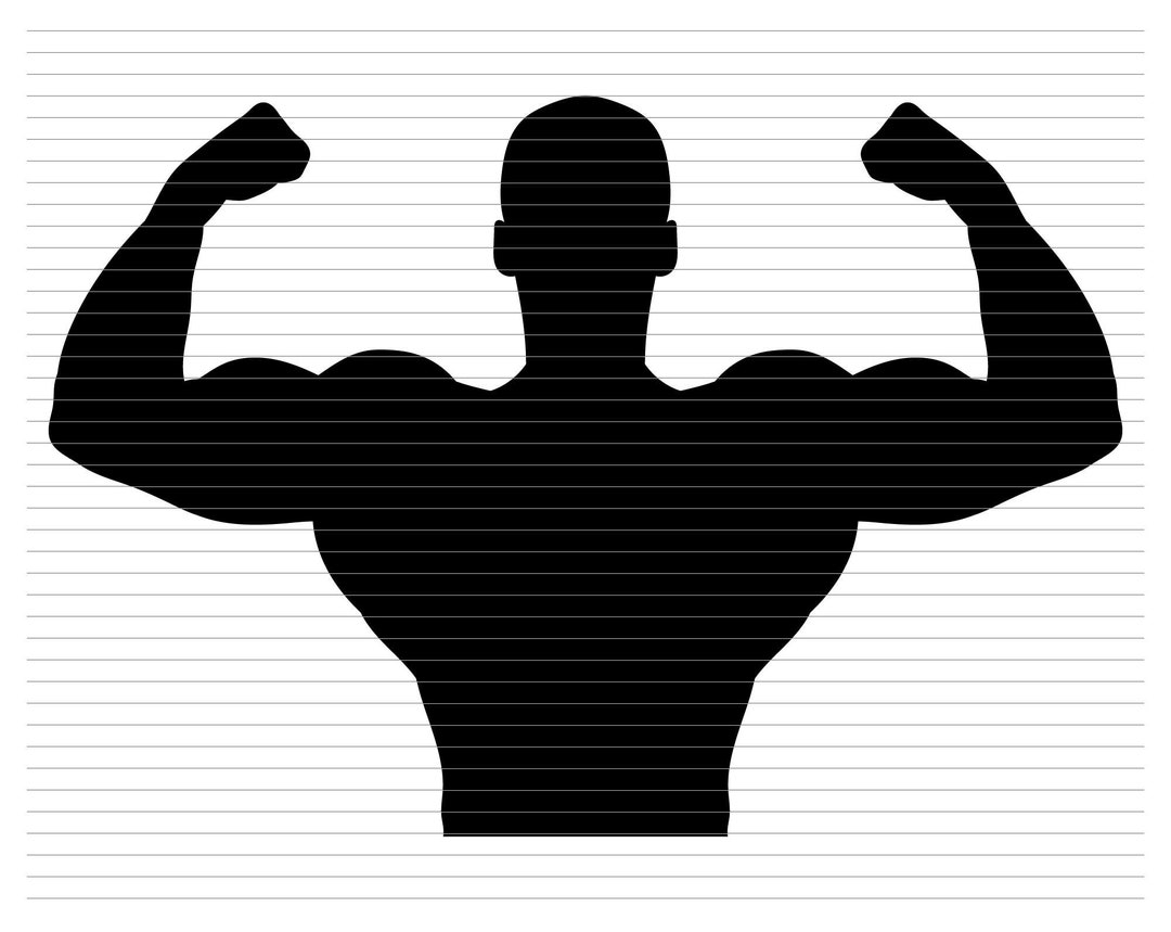BODYBUILDING SILHOUETTE SVG, Body Silhouette, Body Builder Silhouette ...