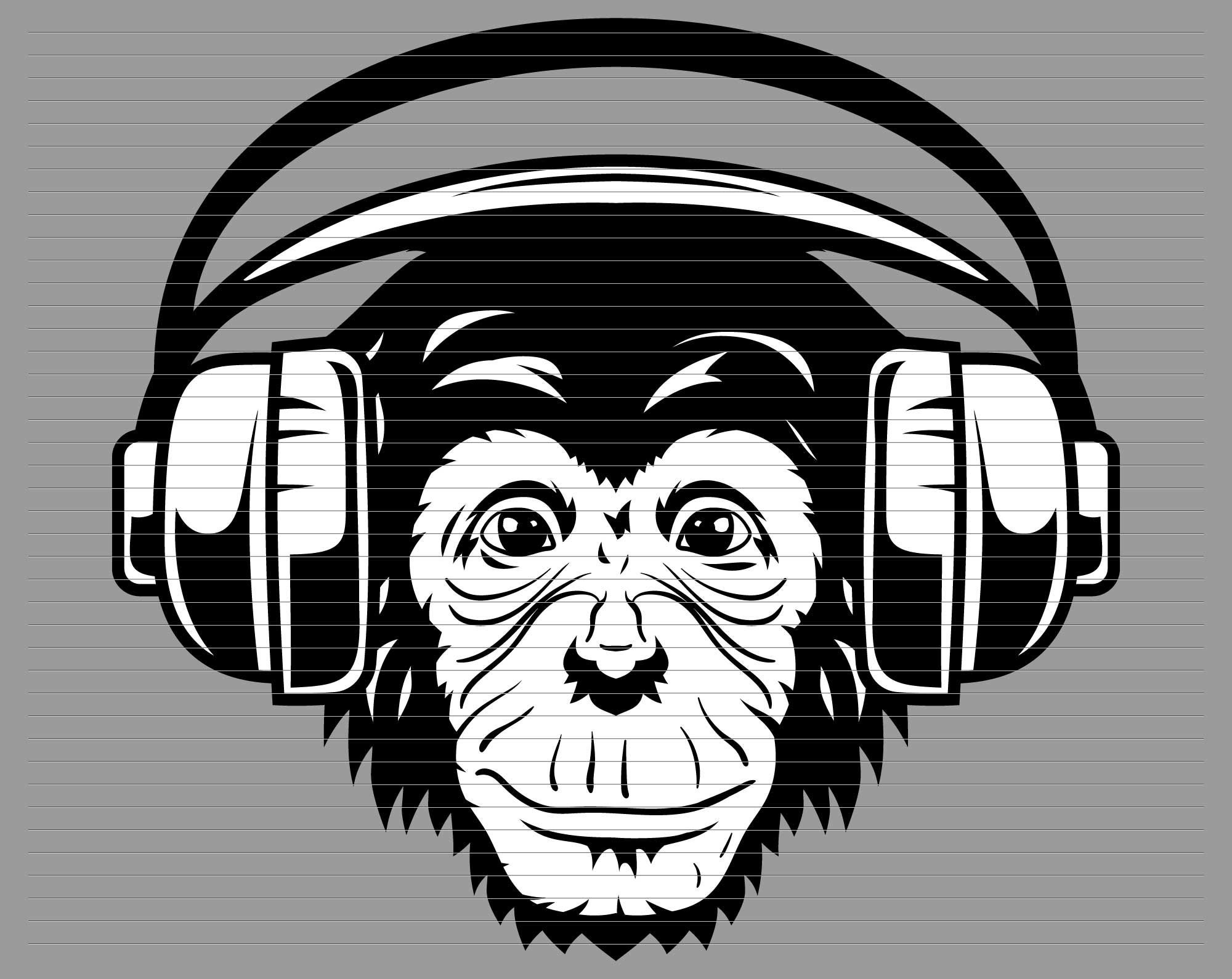 MONKEY FACE SVG Monkey Cut File, Monkey Animal, Banana Svg, Monkey ...